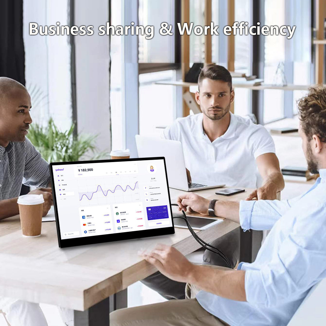 Magedok 14 Inch IPS 1920*1080 FHD Touch Monitor With USB C/ HDMI/ Mini DP Input (MG140-FT01 ...