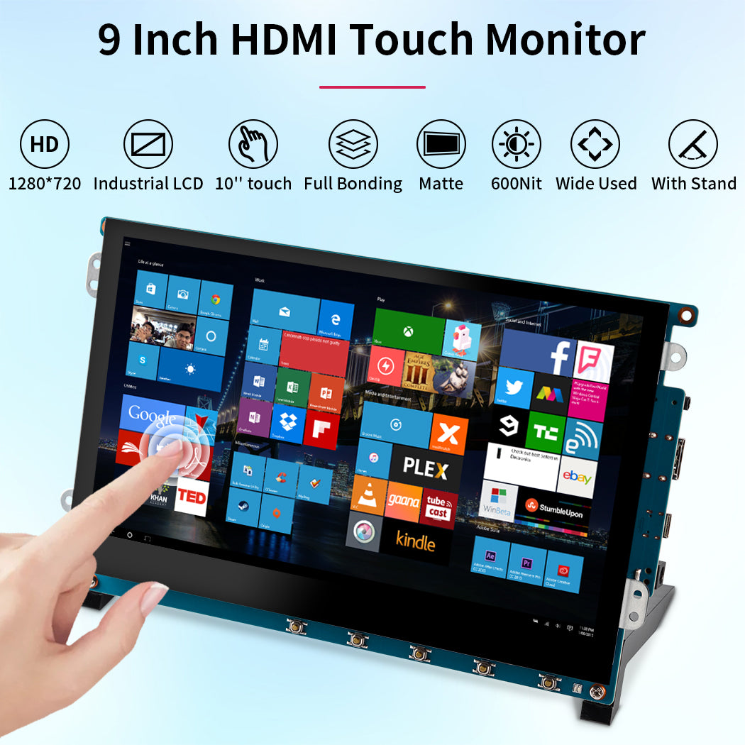Magedok 9" Raspberry Pi Touch Monitor with HDMI input T090A – magedok-shop
