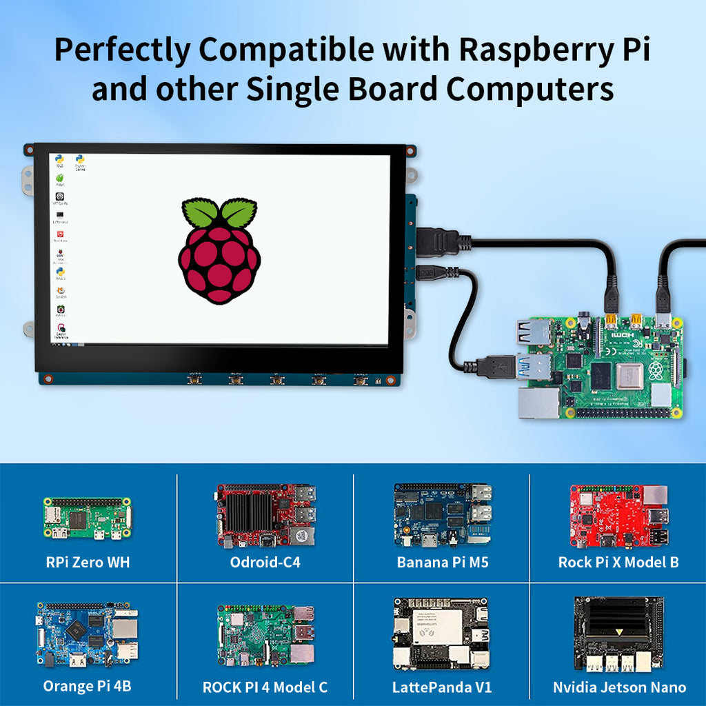Magedok 9" Raspberry Pi Touch Monitor with HDMI input T090A – magedok-shop