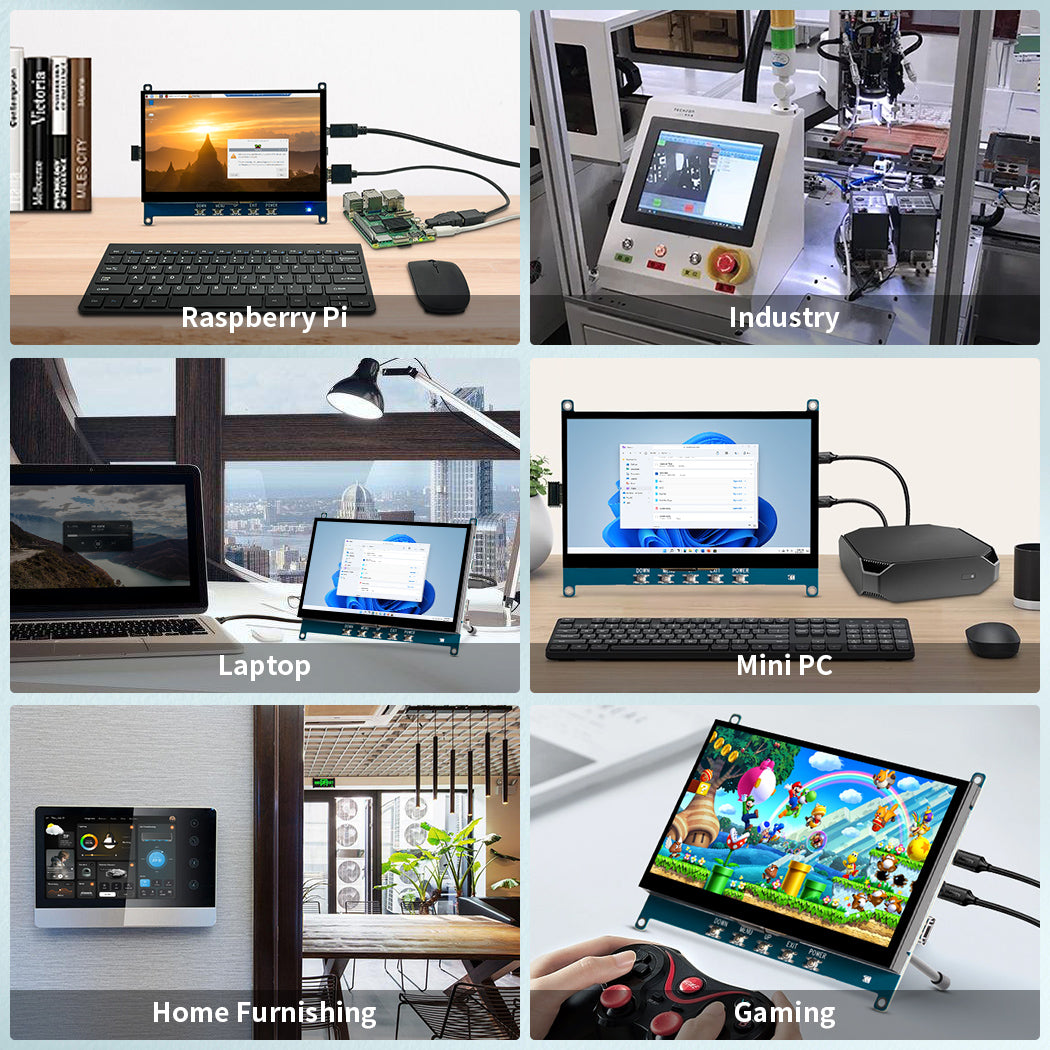 7 Inch 1024*600 USB C Touchscreen Monitor With 5V Powered,Built OTG Po ...